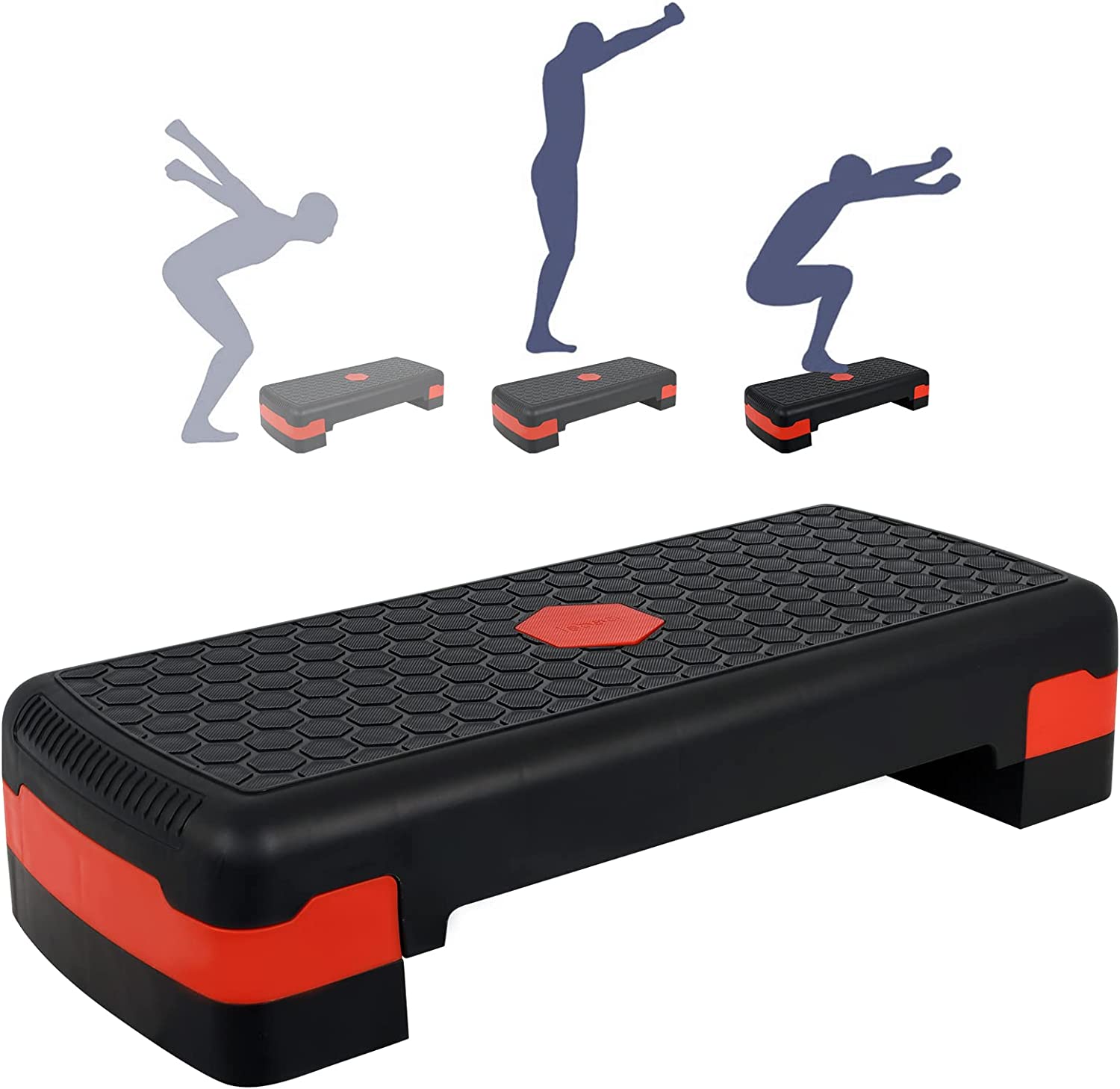 Buy Oppsbuy Height Adjustable Aerobic Step 2-Level Step Up Exercise ...