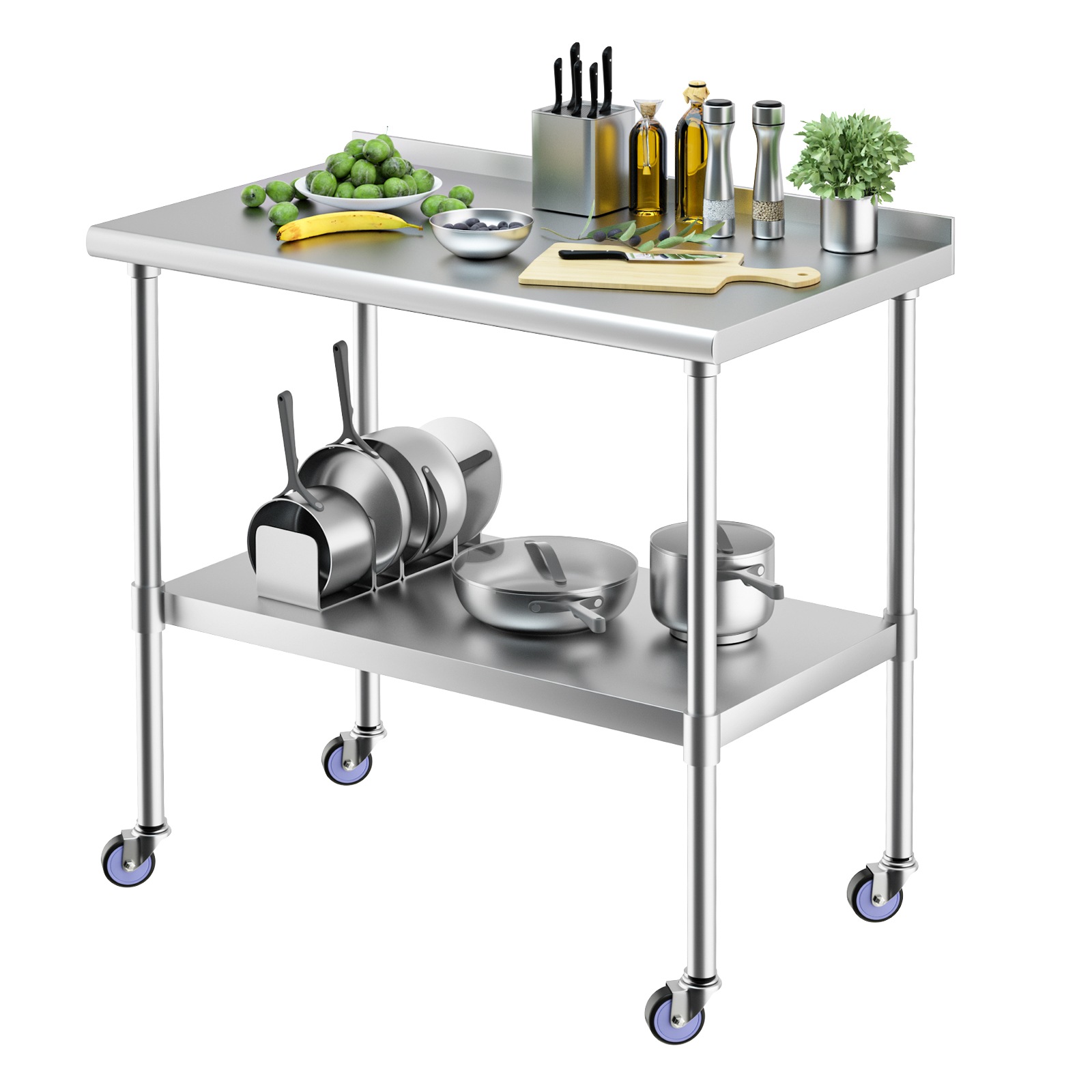 Buy 1200*600*900Stainless Steel Kitchen Benches Work Bench Food Prep ...