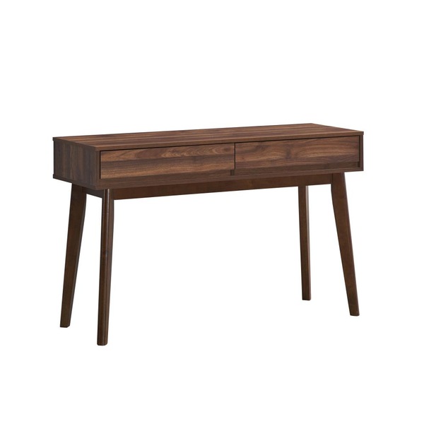 Buy Ariah Console Table Hallway Unit 2 Drawers Walnut - MyDeal Australia