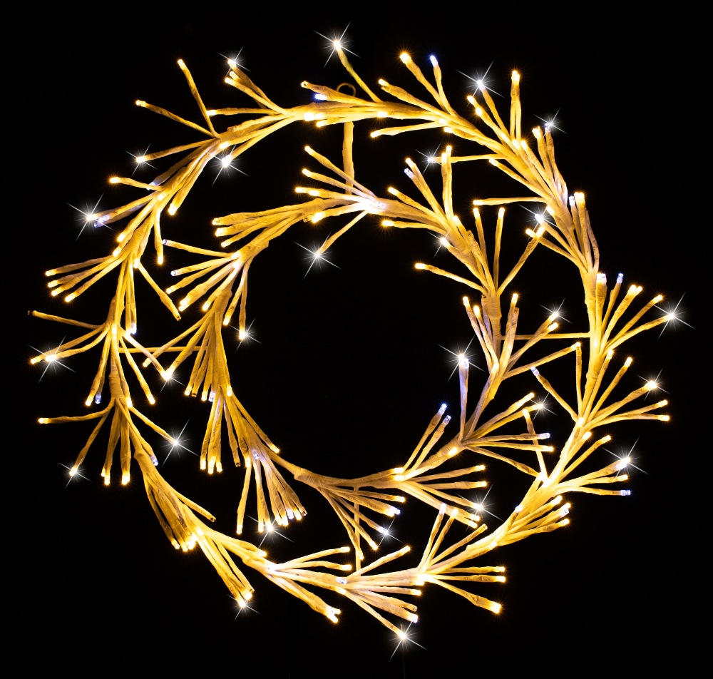 Buy Cluster Wreath Lights 45cm 256 Warm White LED Indoor and Outdoor ...
