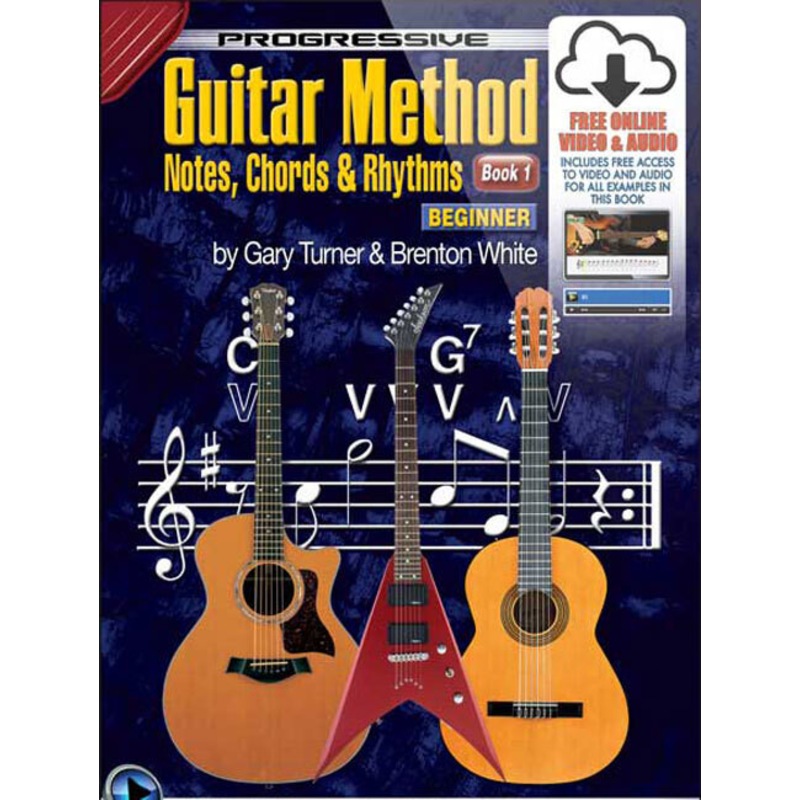 Buy Progressive Guitar Method Notes, Chords & Rhythms Book/Online Video ...