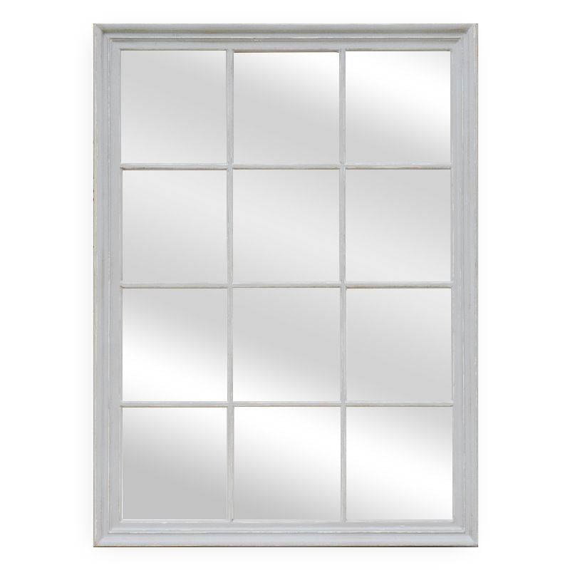 Buy Window Style Mirror - White Rectangle 95cm x 130cm - MyDeal