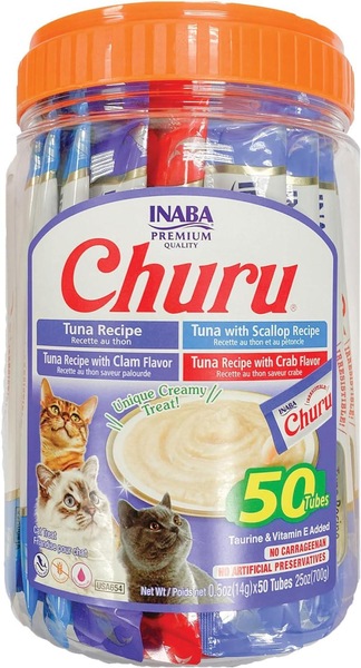 Buy INABA Churu Tuna & Seafood Varieties 50 Tubes - MyDeal Australia
