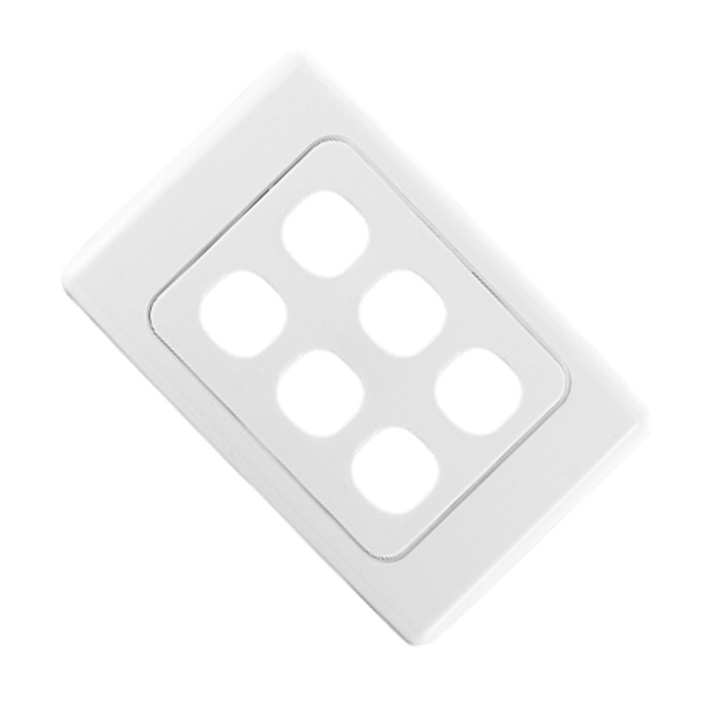 Buy Clipsal Wall Plate + Surround for 6 Mech Connector Terminals - MyDeal