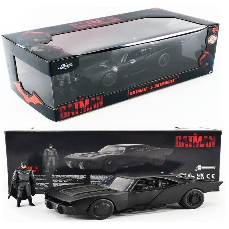 Buy Batmobile with Batman Metal Figure Toy 1:24 Scale Hollywood Ride ...