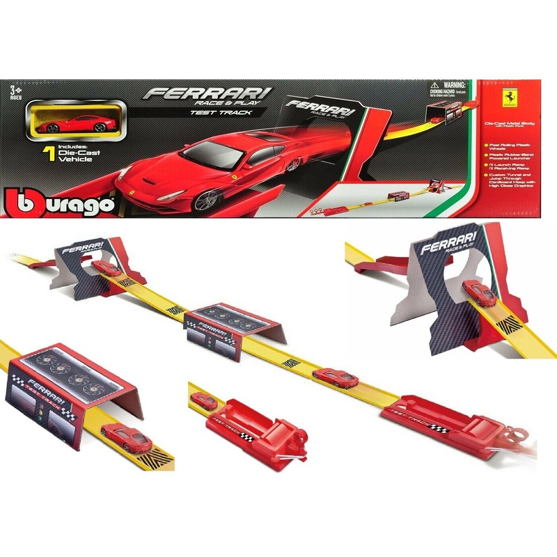 Buy Car Race Track Bburago Ferrari Play Playset 1:64 Scale Ages 3+ New ...