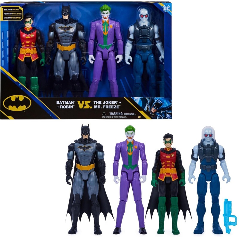 Buy DC Comics 4-Pack 12 Inch Figures Batman Robin Joker Mr Freeze ...
