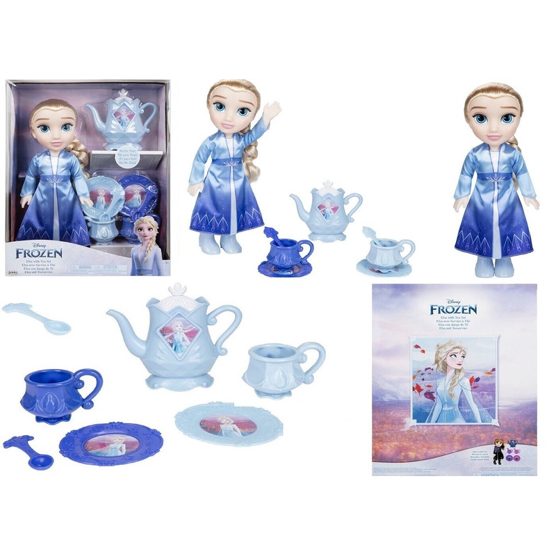 Buy Disney Frozen 2 Elsa Adventure Fashion Doll with Tea Set Ages 3 ...
