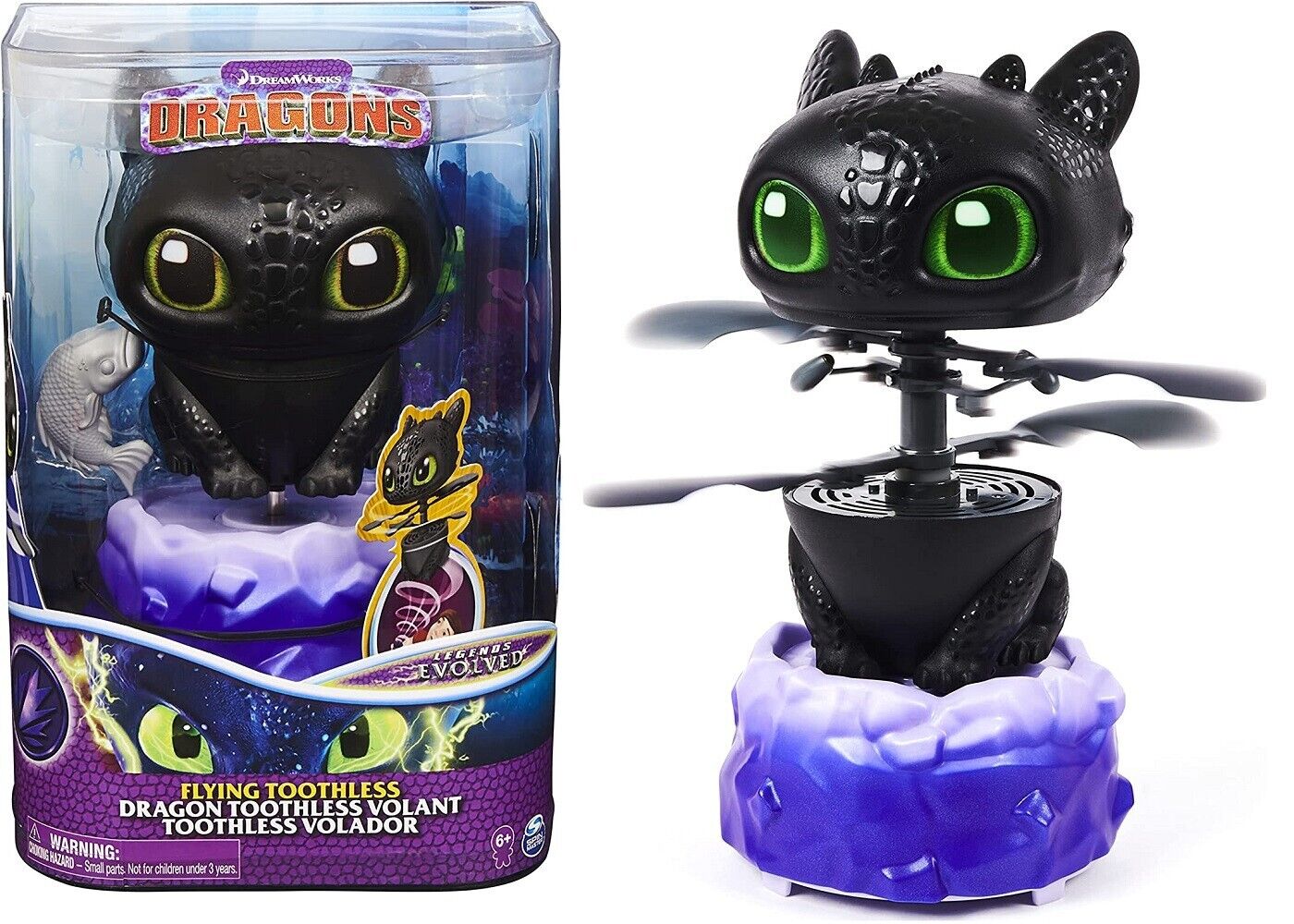 Buy DreamWorks Dragons Flying Toothless Interactive Dragon with Lights ...
