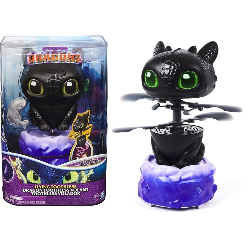Buy DreamWorks Dragons Flying Toothless Interactive Dragon with Lights ...