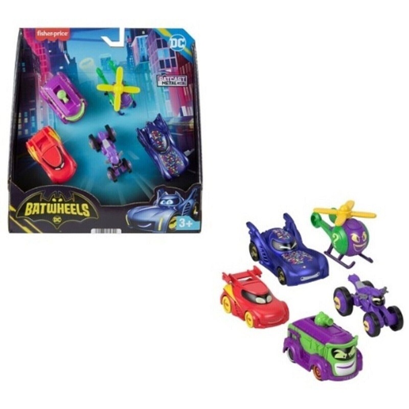 Buy Fisher-Price DC Batwheels Metal Diecast 1:55 Scale Five Pack 2 Cars ...