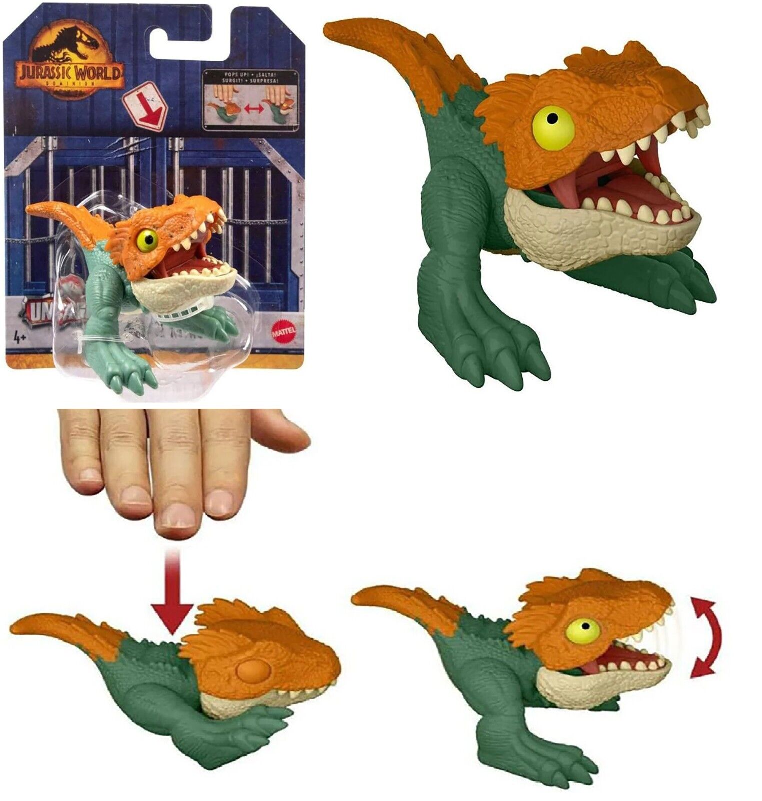 Buy Jurassic World Moros Intrepidus Uncaged Wild Pop Ups Assorted ...