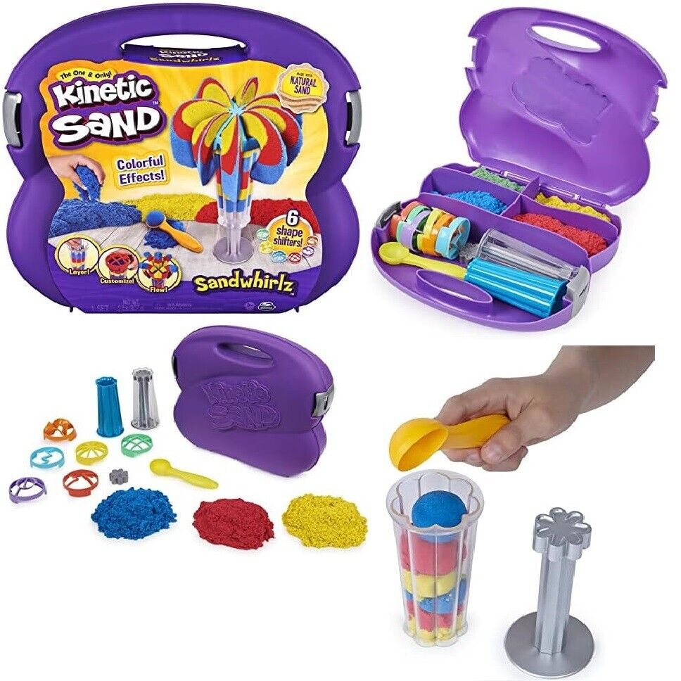 Buy Kinetic Sand Sandwhirlz Playset New Toy Over 10 Tools Natural ...
