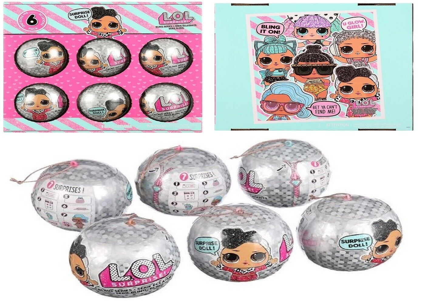 Buy LOL Surprise Bling Series Doll Playset 6 Pieces L.O.L Ages 4+ Toy ...