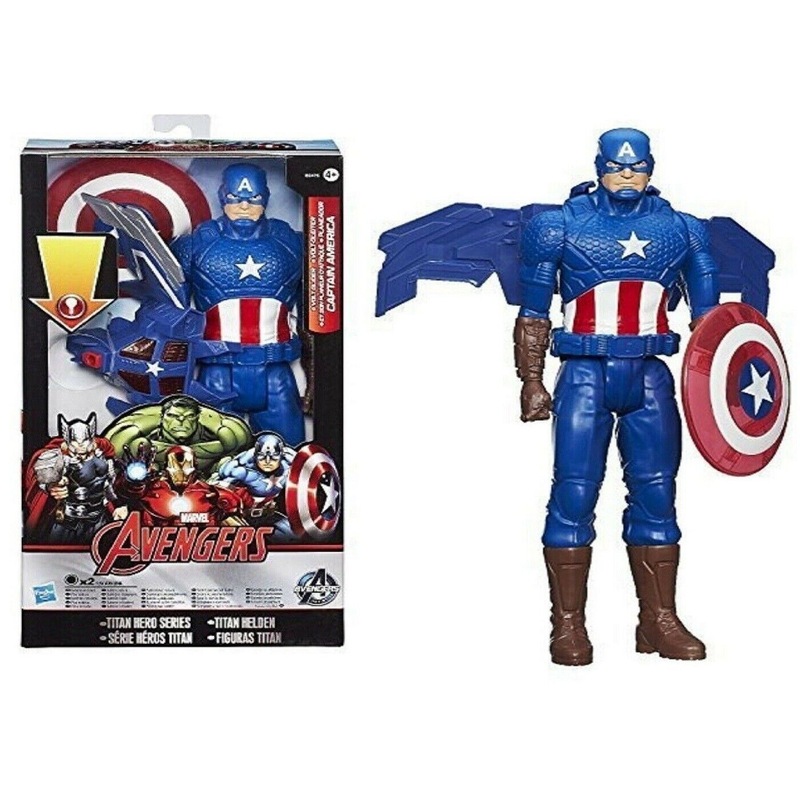 Buy Marvel Avengers Titan Hero Hasbro Volt Glider Captain America 12 ...