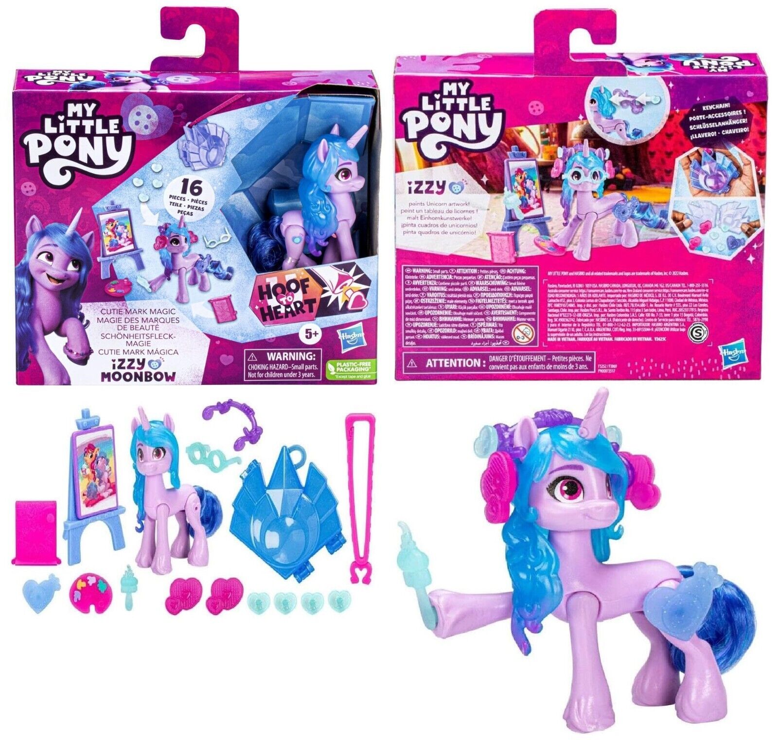 Buy My Little Pony izzy Moonbow Cutie Mark Magic 3-Inch Hoof to Heart ...
