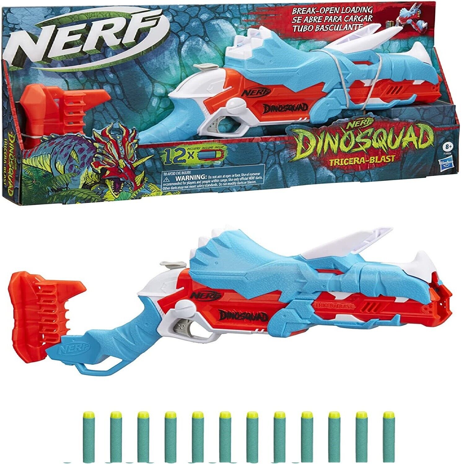 Buy Nerf DinoSquad Tricera-Blast Dart Blaster Triceratops Dinosaur ...