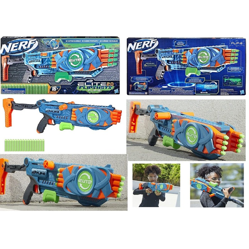 Buy NERF Elite 2.0 Flipshots Flip-16 Blaster Ages 8+ Toy Gun Fire Fight ...