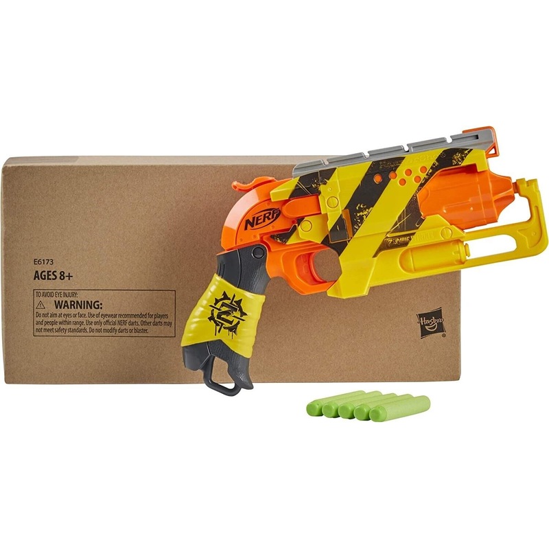 Buy NERF Zombie Strike Hammershot Blaster Pull-Back Hammer-Blasting ...