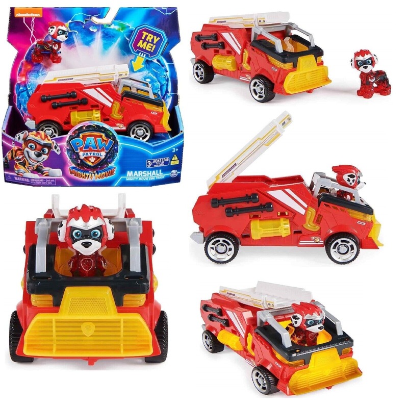 Buy Paw Patrol-Marshall & Fire Truck-The Mighty Movie Themed Assorted ...