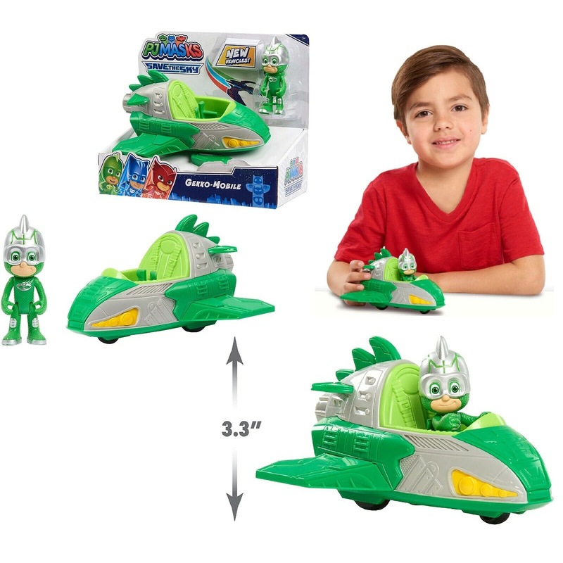 Buy PJ Masks Core Plus Save The Sky Gekko Car - MyDeal