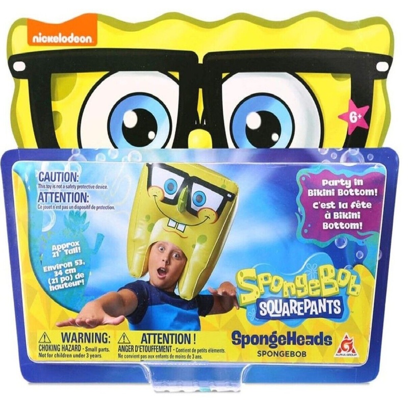 Buy SpongeBob Squarepants Spongeheads Yellow Inflatable - MyDeal