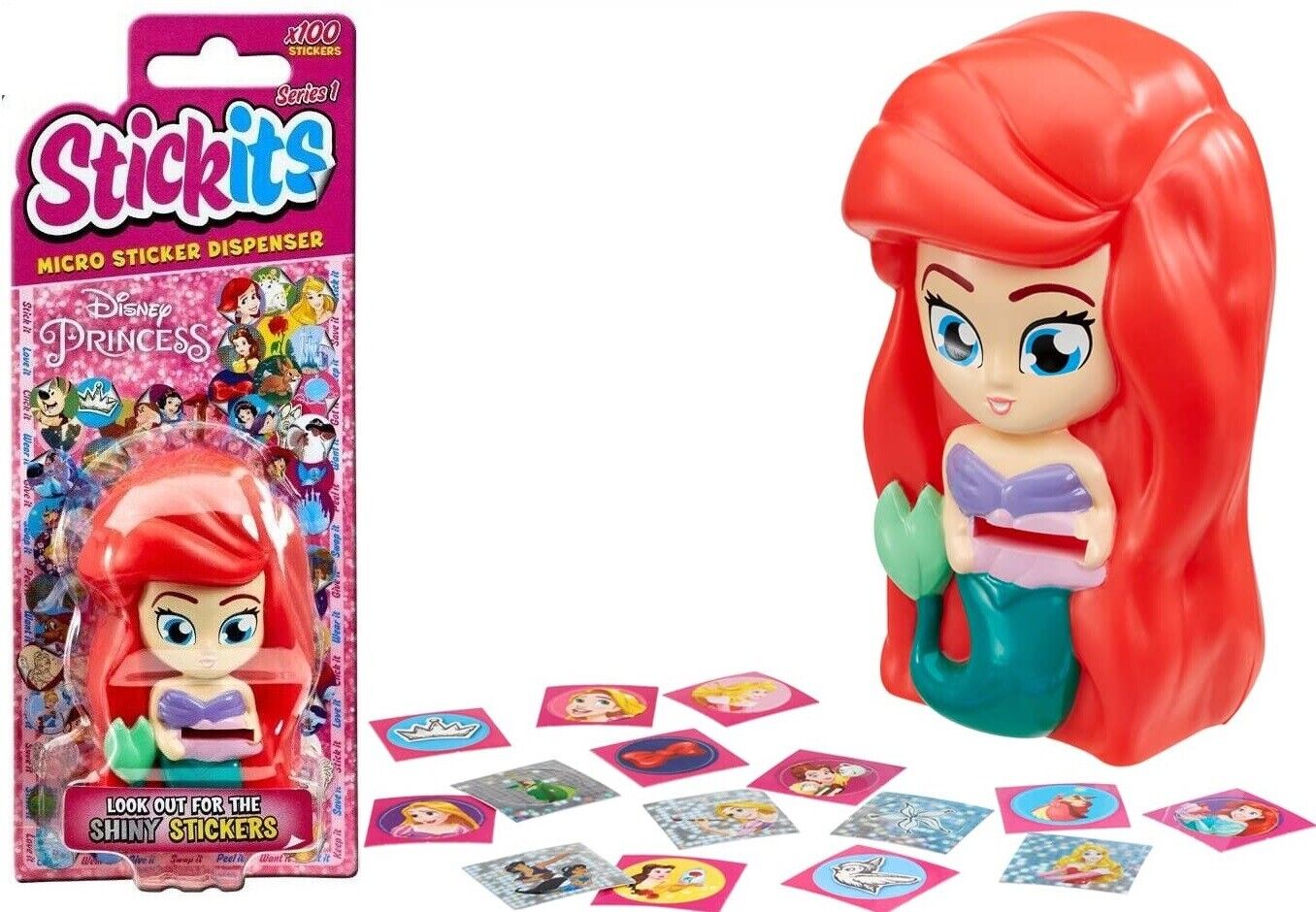 Buy Stickits 100- Ariel - Disney micro Stickers dispenser activity toys ...