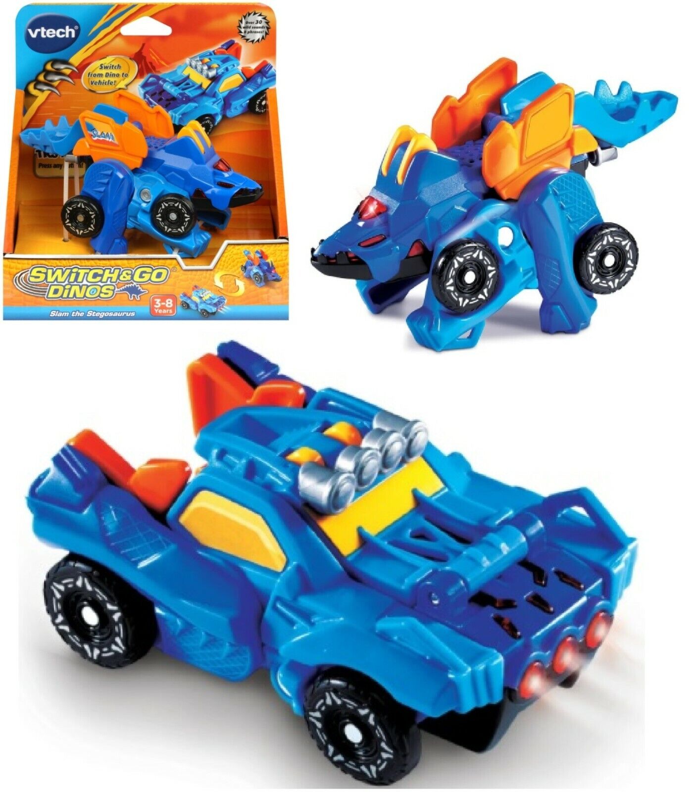Buy Vtech Switch and Go Dinos - Slam The Stegosaurus - Rex-Ages 3+ Toy ...