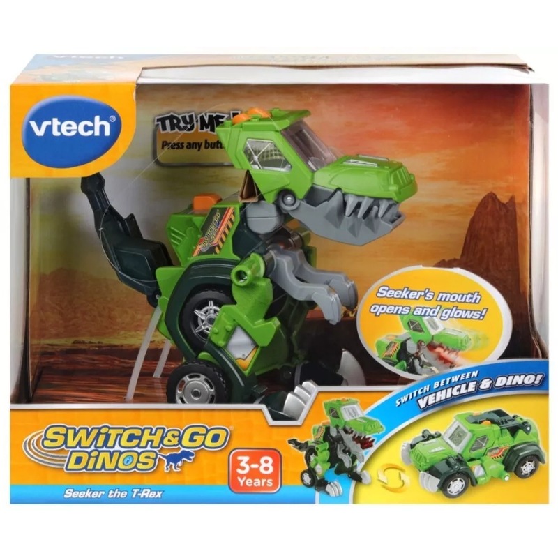 Buy VTech Switch & Go Dinos Seeker the T-Rex Toy dino Car transformer ...