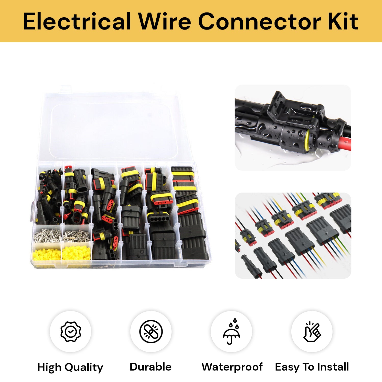 Buy 709PCs Electrical Wire Connector Plug 1-6 Pin Kit - MyDeal Australia
