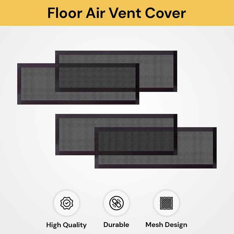 Buy EZONEDEAL 4 Pieces Floor Vent Covers Rectangle Air Vent Screen ...
