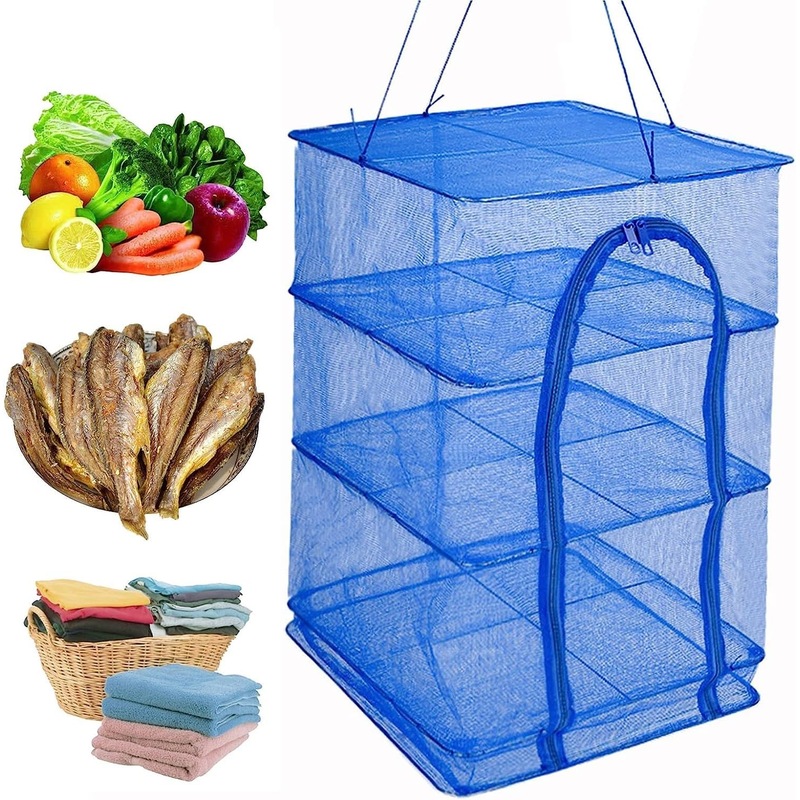 Buy EZONEDEAl Hanging Drying Dry Rack Net Drying Rack 4 Layers Folding ...