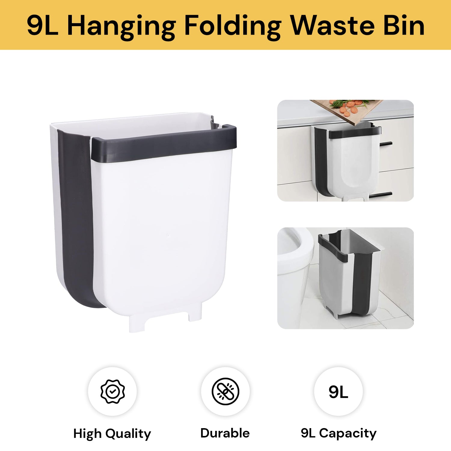 Buy 9L Hanging Folding Waste Bin - MyDeal Australia