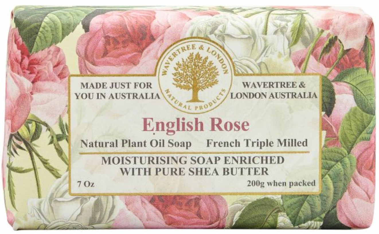 Buy Wavertree and London ENGLISH ROSE SOAP BAR 200g - MyDeal Australia