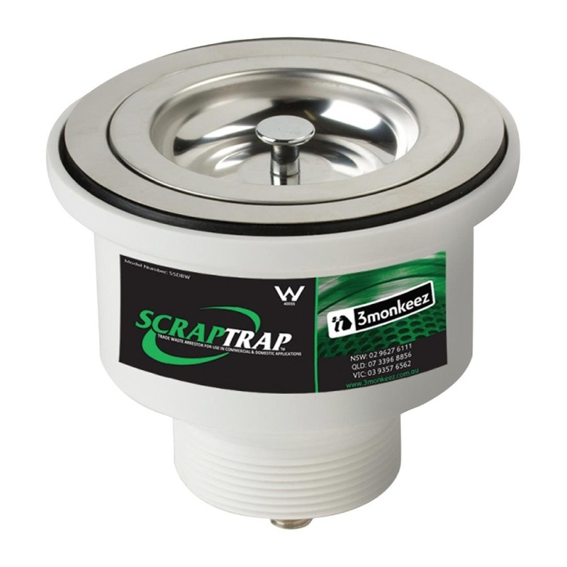 Buy 3Monkeez Compact Sink Waste Arrestor - Suit 90mm Outlet PAS-FZ225 ...