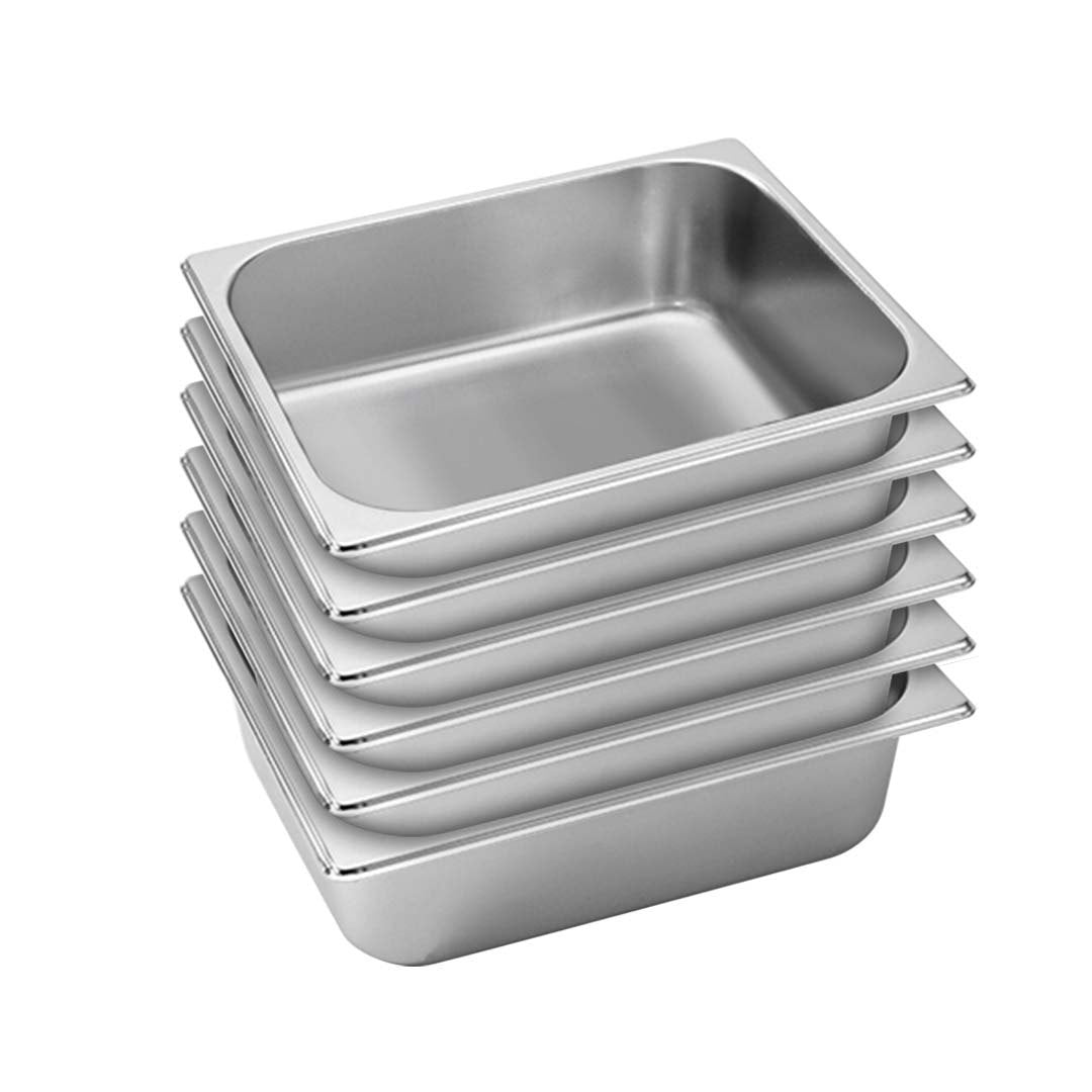 Buy SOGA 6X Gastronorm GN Pan Full Size 1/2 GN Pan 10cm Deep Stainless ...