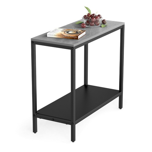 Buy 2 Tier Grey Marble Side Table - MyDeal Australia