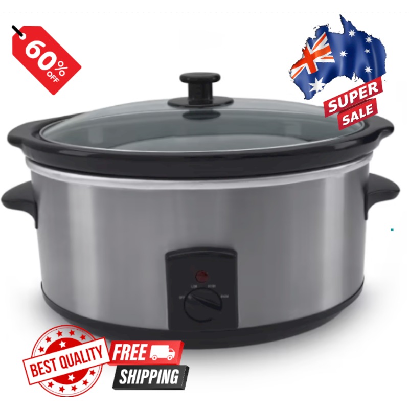 Buy 5L Slow Cooker+Stainless Steel Overnight Cooker with Removable ...