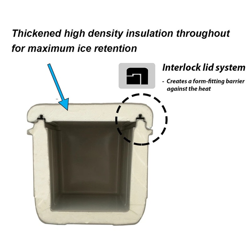 Buy 65L Hard Cooler Ice Box Esky Eski Camping Picnic Fishing 2in1 ...