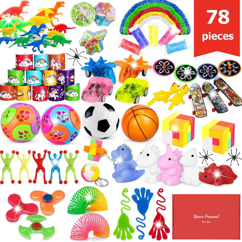Buy 78 Pcs Party Favours For Kids Prize Box For Classroom 6-8 8-12 ...