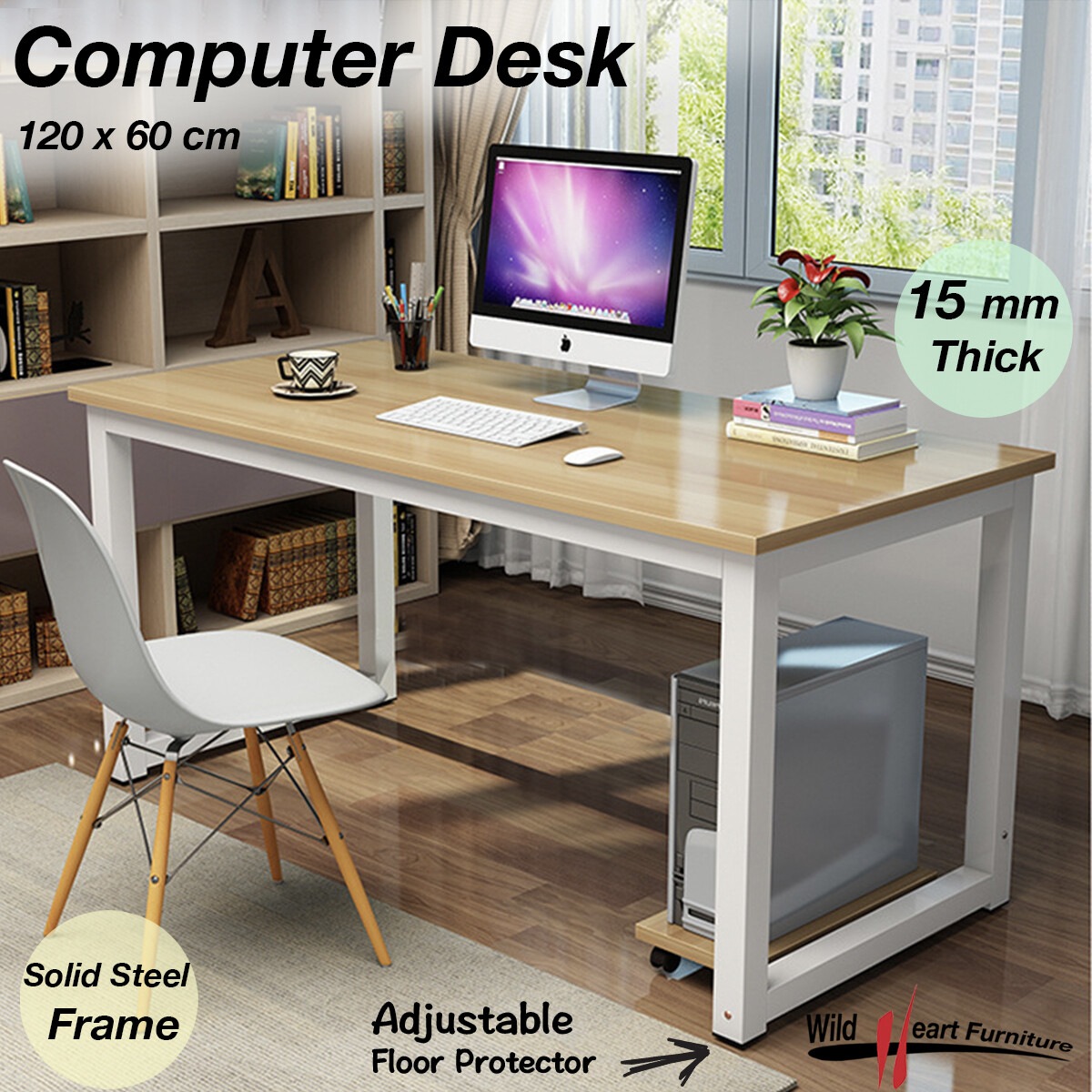 Buy Fin Computer Desk Study Table Office Maple Pc Laptop Table Student ...