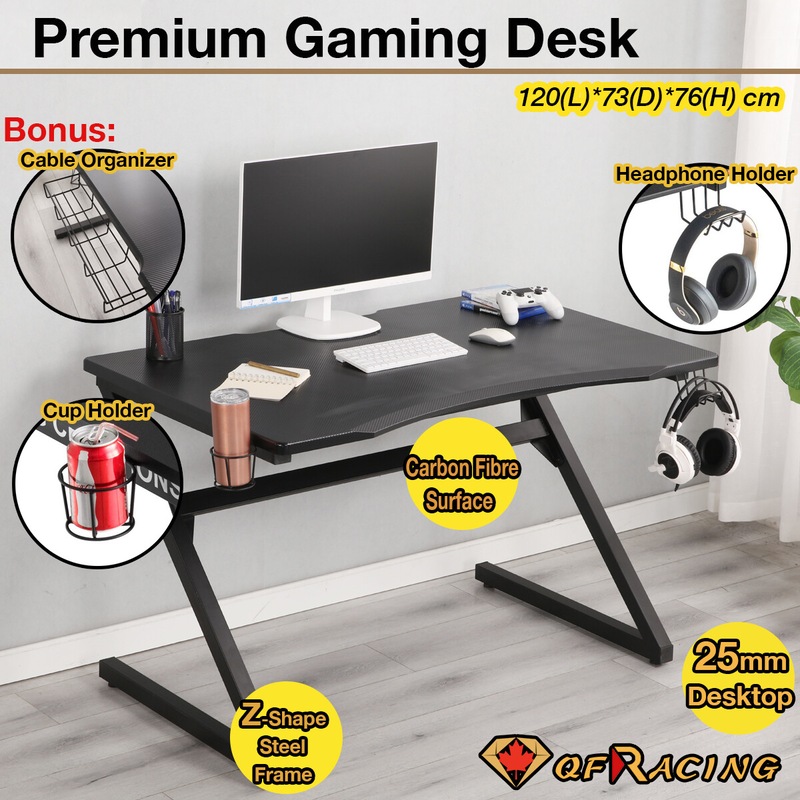 Buy Gaming Desk Computer Study Table Z Shaped Leg Racing Racer Desks ...