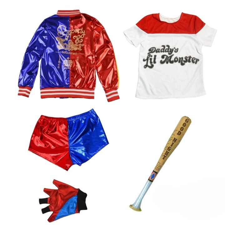 Buy Harley Quinn Kids Costume Set for Halloween, Carnival & Cosplay ...