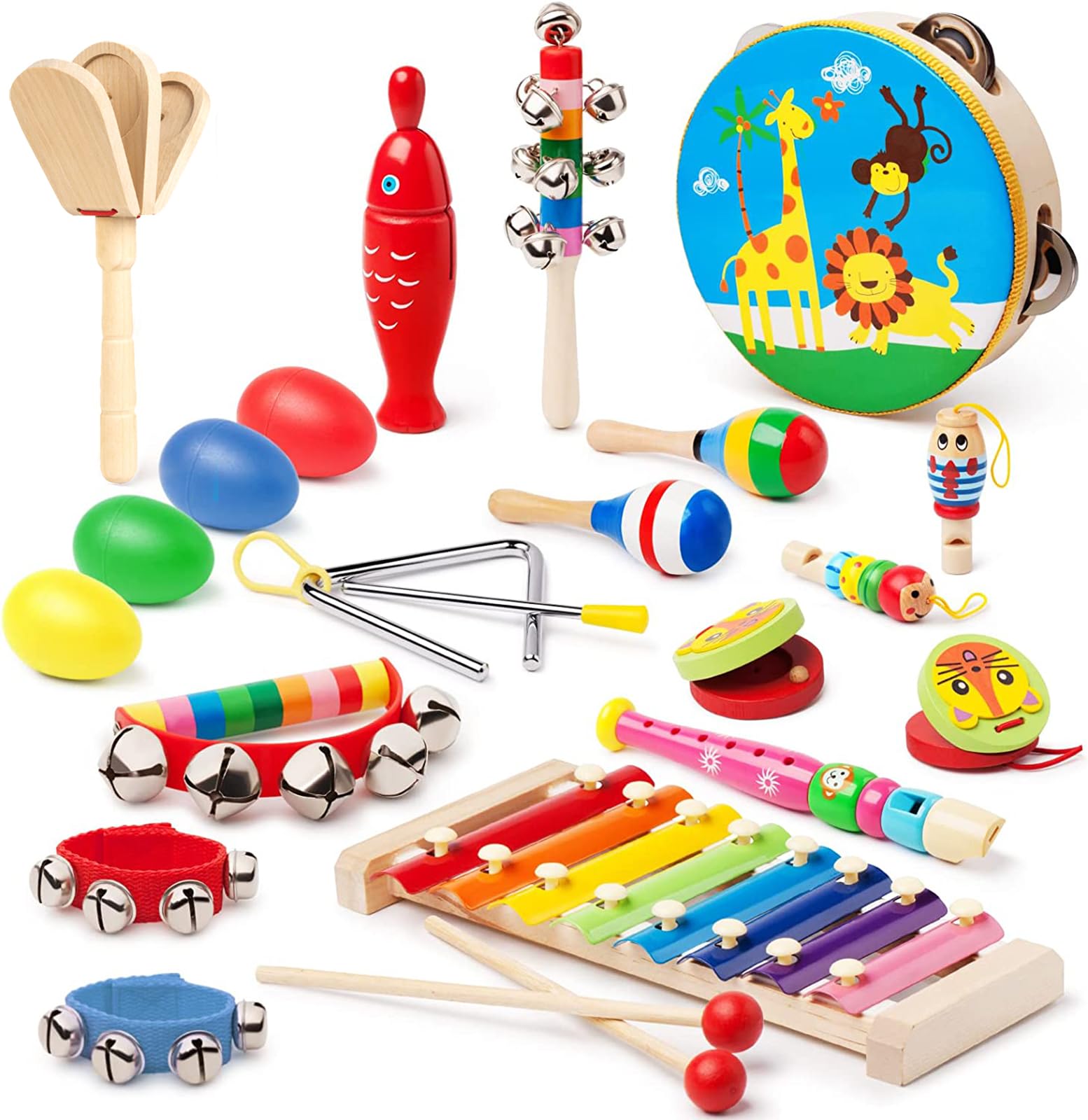 Buy Kids Musical Instruments For Toddlers Wooden Percussion Instruments ...