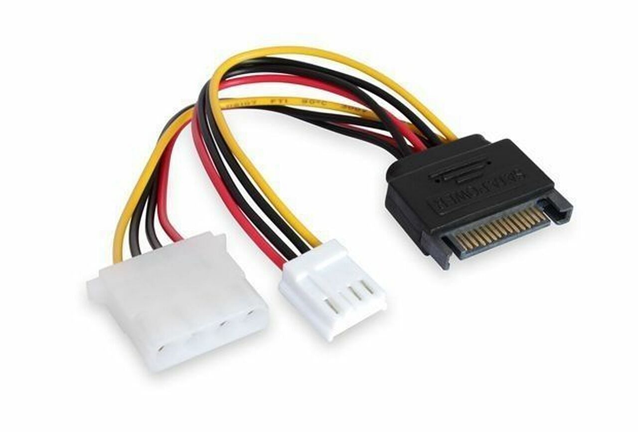 Buy 15CM SATA M To Molex & Floppy [CB-PS-125] - MyDeal Australia
