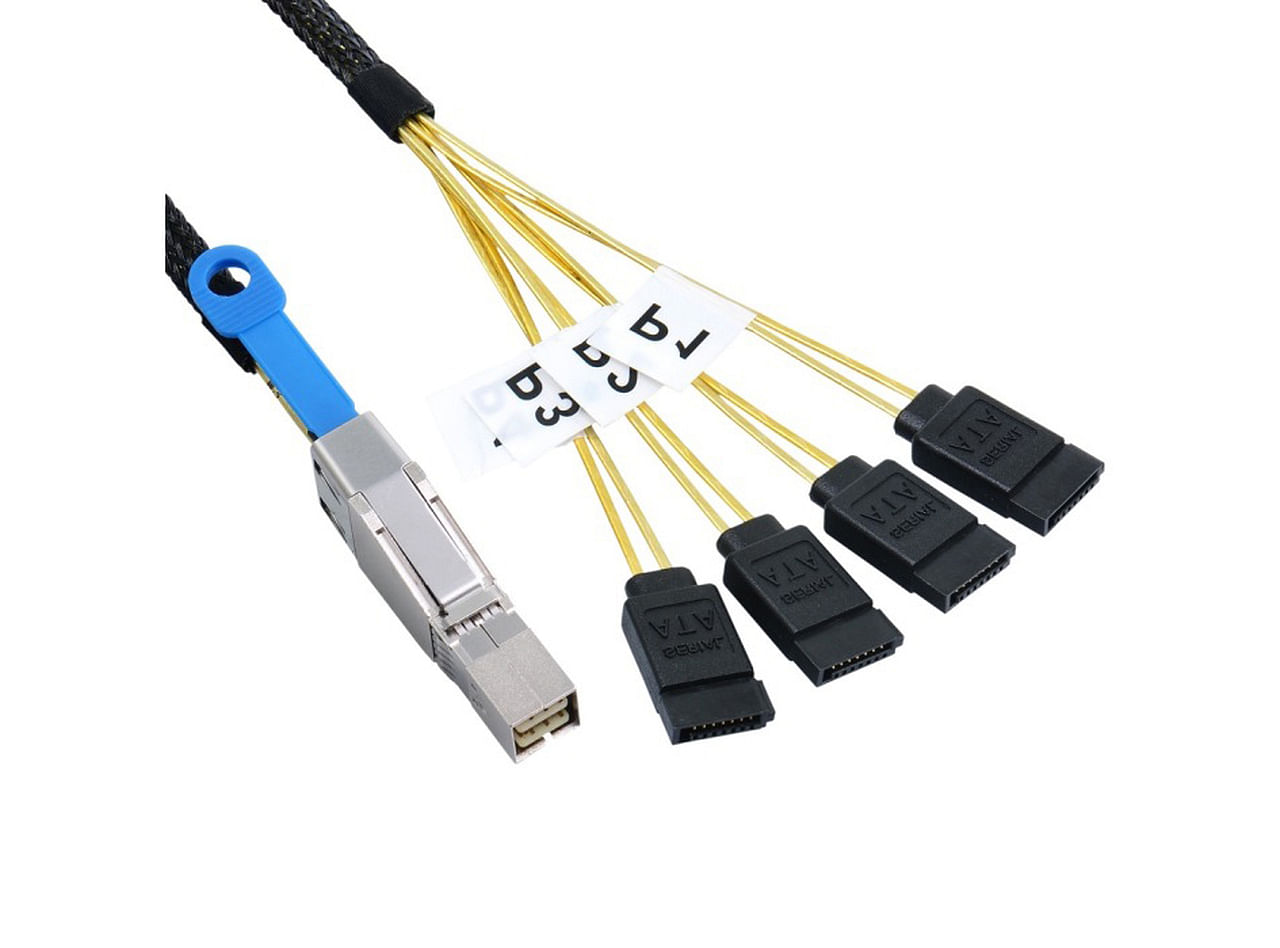 Buy 1M External MiniSAS HD to 4x SATA Cable [CB-MSAS-E-06] - MyDeal ...