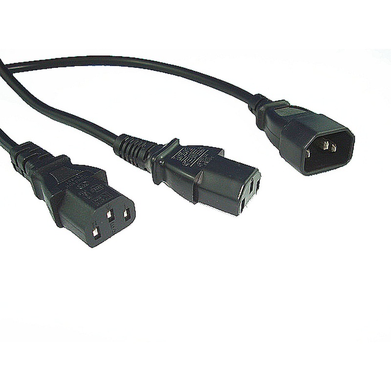 Buy 2.1M IEC C14 To 2 x IEC C13 Cable [CB-PS-07] - MyDeal