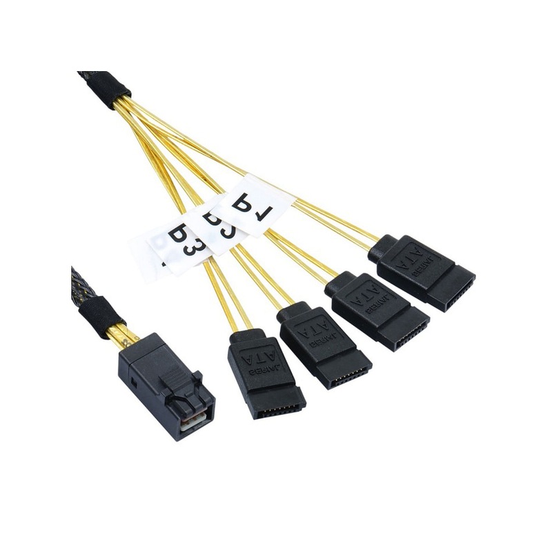 Buy 75CM Mini SAS HD to 4 x SATA Cable [CB-MSAS-I-11] - MyDeal