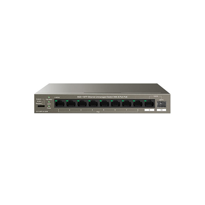 Buy IP-COM 8GE+1GE+1SFP Ethernet Switch With 8-Port PoE [G1110PF-8-102W ...