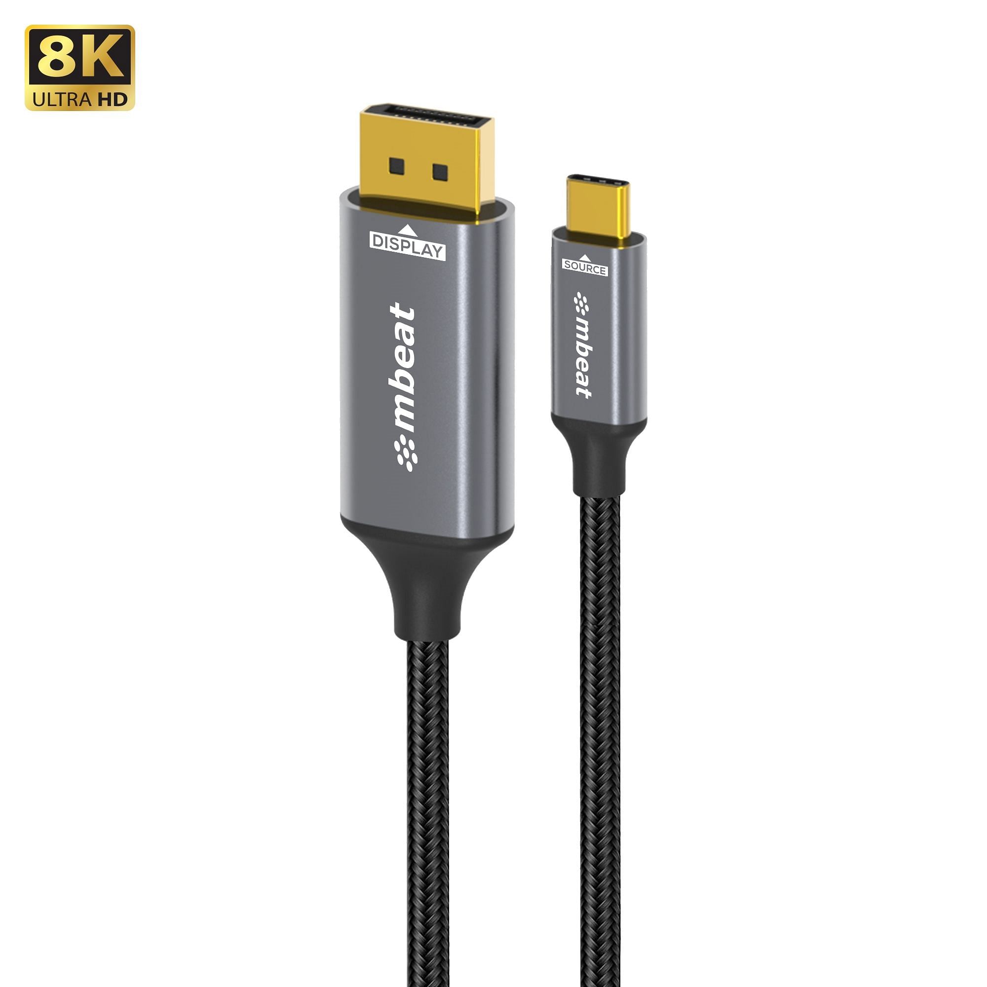 Buy mbeat ToughLink 8K 1.8m USB-C to DisplayPort Cable [MB-XCB-8K18CDP ...